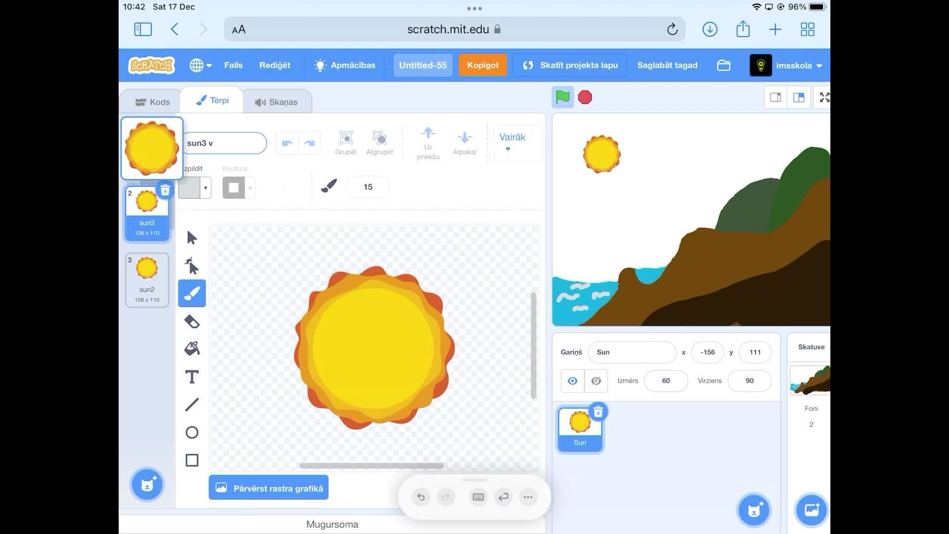 Tavaklase.lv - Scratch projekts: ūdens riņķojums dabā